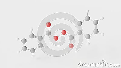 Benzoyl Peroxide Molecule 3d, Molecular Structure, Ball And Stick Model ...