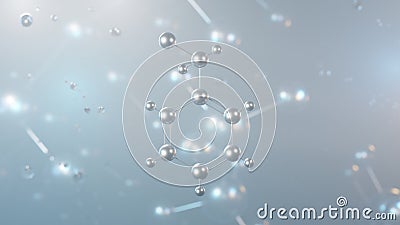 Benzyl Chloride Molecular Structure, 3d Model Molecule, Reactive ...