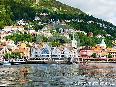 Bergen Waterfront Norway Summer Editorial Image - Image: 82982645