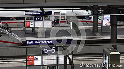 Ice Trains at Berlin Main Station Video Stock Video - Video of fast ...