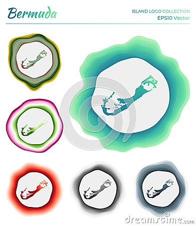 Bermuda Logo Collection. Cartoon Vector | CartoonDealer.com #205302075