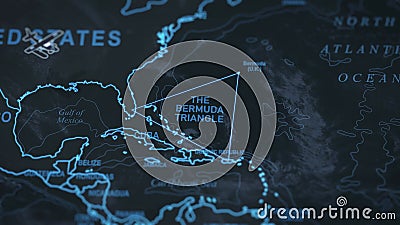 The Bermuda Triangle Map Animation. Stock Footage - Video of mythology ...