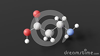 Beta Alanine Molecule, Molecular Structure, B-alanine, Ball And Stick ...
