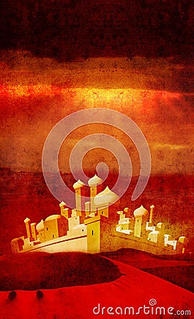 Bethlehem Across Desert Wide Stock Photography | CartoonDealer.com ...