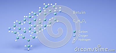 Betulin Molecule, Molecular Structures, C30h50o2 3d Model, Structural ...