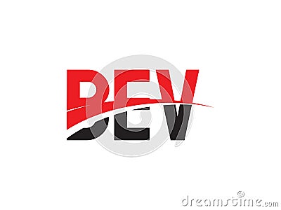 BEV Letter Initial Logo Design Vector Illustration | CartoonDealer.com ...