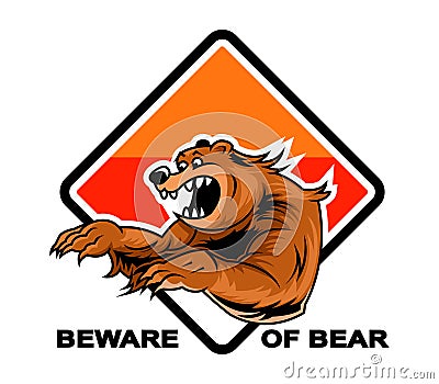 Beware Of Bear Stock Vector - Image: 74365363