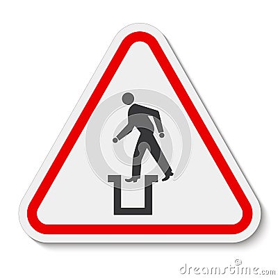 Beware Bottomless Pit Symbol Sign Isolate On White Background,Vector ...