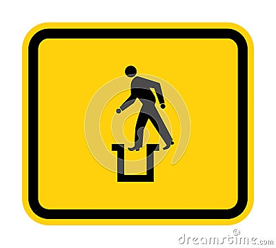 Beware Bottomless Pit Symbol Sign Isolate On White Background,Vector ...