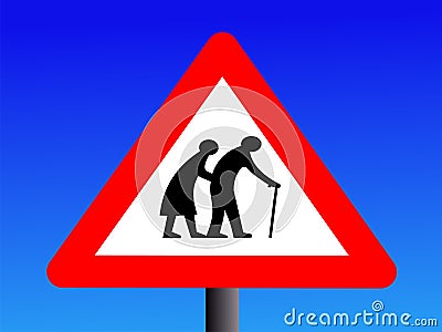 Beware Elderly People Cartoon Vector | CartoonDealer.com #2728007