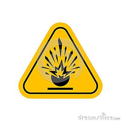 Beware Explosive Symbol Sign, Explosive Warning Caution Sign, Flammable ...