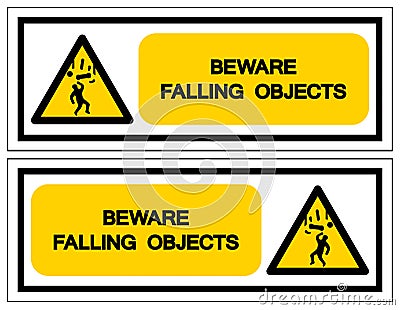 Beware Falling Objects Symbol, Vector Illustration, Isolated On White ...