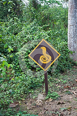 Beware Snake Sign Royalty Free Stock Image - Image: 27264766