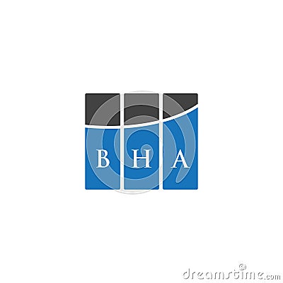 BHA Letter Logo Design On BLACK Background. BHA Creative Initials ...