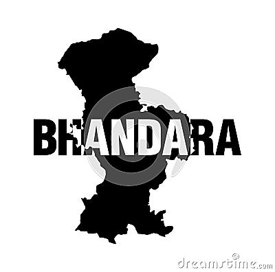 Bhandara District Map Lettering. Bhandara A Dist Of Maharashtra Cartoon ...