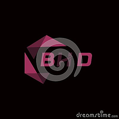 BHD Creative Minimalist Letter Logo. BHD Unique Vector Initials ...