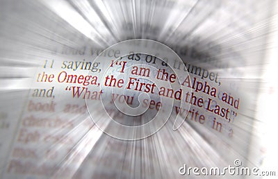 Bible Text I Am The Alpha And The Omega Stock Photo - Image: 69161752