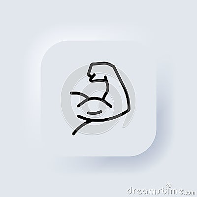 Biceps Icon. Strong Arm. Muscular Bodybuilder Pose. Elements For Mobile ...