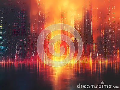 Big City Background For Photoshop Stock Image | CartoonDealer.com ...
