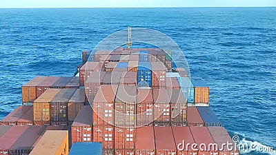 Container Vessel Making Waves Stock Video - Video of ship, unit: 112808971