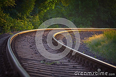 Big Curve In A Railway Royalty-Free Stock Image | CartoonDealer.com ...