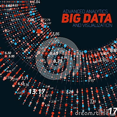 Big Data Circular Visualization. Futuristic Infographic. Information Aesthetic Design. Visual ...