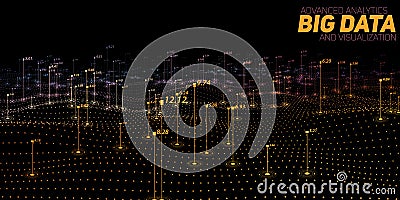 Big Data Colorful Visualization. Futuristic Infographic. Information ...