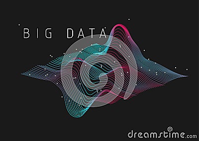Big Data 3D Plot Visualization Background Illustration. | CartoonDealer ...
