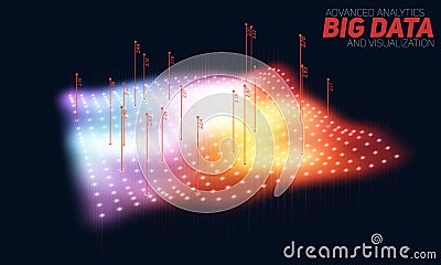 Big Data Plot Colorful Visualization. Futuristic Infographic. Information Aesthetic Design ...