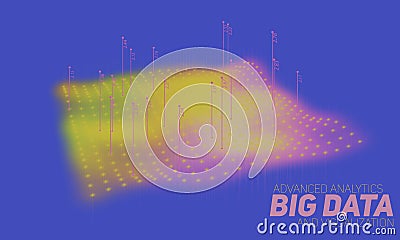 Big Data Plot Colorful Visualization. Futuristic Infographic. Information Aesthetic Design ...