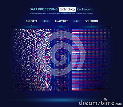 Big Data Visualization. Information Analytics Concept. Abstract Stream ...