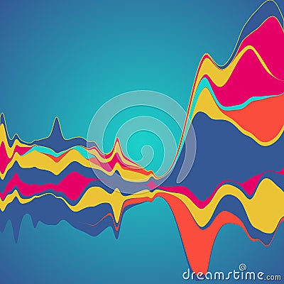 Big Data Visualization. Streamgraph. Futuristic Infographic. Inf ...