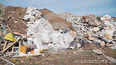 Big Piles of Garbage. Empty Bottles, Plastic in the Waste Dump ...
