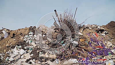 Big Piles of Garbage. Empty Bottles, Plastic in the Waste Dump ...