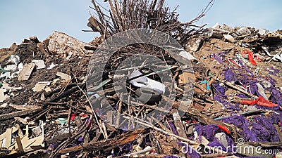 Big Piles of Garbage. Empty Bottles, Plastic in the Waste Dump ...