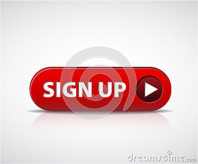 Big Red Sign Up Now Button Stock Image - Image: 16346961