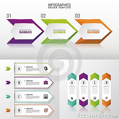 Big Set Of Infographic Banner Templates. Modern Design. Vector ...