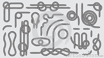 Big Set Of Nautical Rope Knots Vector Stock Image | CartoonDealer.com ...