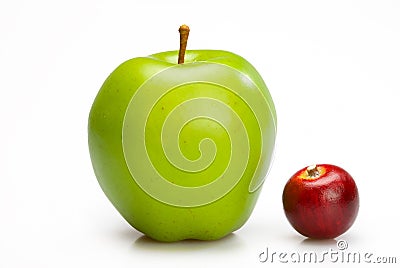 Big And Small Apples. Royalty Free Stock Photography - Image: 17592557