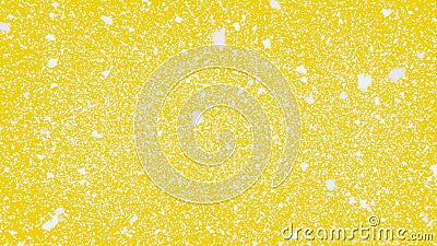 Big and Small Snowflakes Fall Down. Yellow Background Stock Video ...