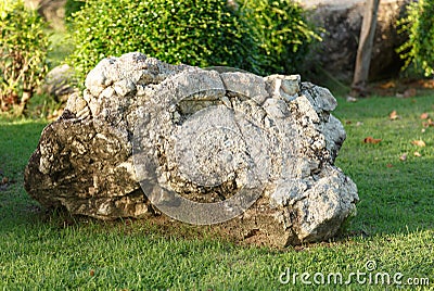 Big Stone And Rock In Garden And Park Stock Photo - Image: 31544530