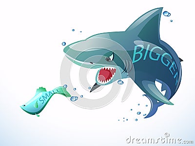 Shark Eat Small Fish Stock Image | CartoonDealer.com #29868355