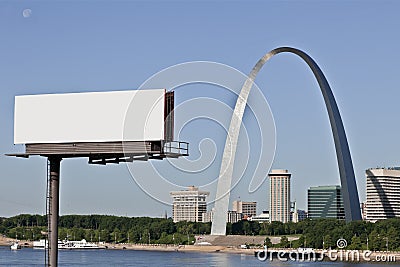 Billboard And Gateway Arch At St. Louis Stock Images - Image: 24843454