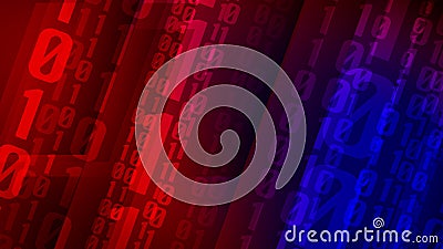 Binary Code Rectangles Digital Backdrop For Cyber Security, Machine Learning, And Big Data ...