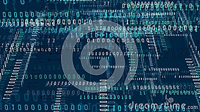 Binary Code Background. Cloud Computing, IOT and Artificial Intelligence AI Concept Stock Video ...