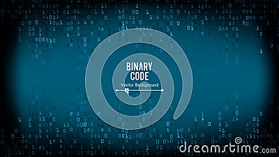 Binary Code Background Vector. Algorithm Binary, Data Code, Decryption ...