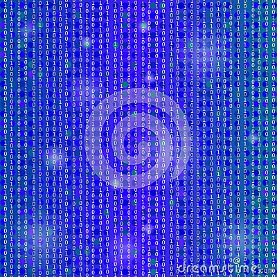 Binary Code Blue Background. Concept Numbers Royalty-Free Stock Photography | CartoonDealer.com ...