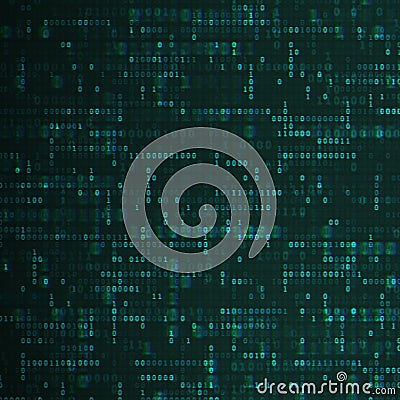 Binary Code Dark Blue Background. Programming Code. Dark Net Concept. Digital Web Technology ...