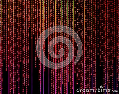 Binary Code. Digital Binary Code With Bright Glowing Gradient. Stock Photography | CartoonDealer ...