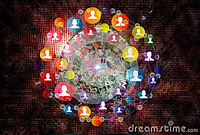 Binary Code With Explosion Of A Sphere Stock Photography ...